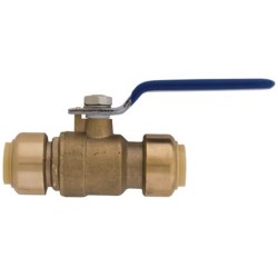 Push-Fit Quick Connect 1/2" Ball Valve No Drain | 02-07530L ...
