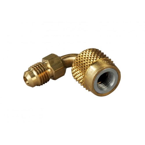 Yellow Jacket 90 Degree 3/16" Female X 1/4" Male Flare Quick Coupler ...
