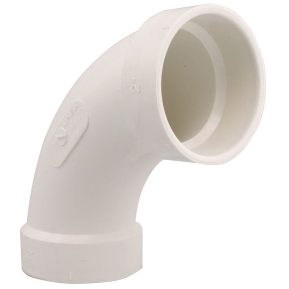 IPEX System 636 PVC 3" Hub 90 Degree Extra Long Elbow | 196023 ...