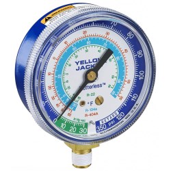 Yellow Jacket 2-1/2" Class B 30"-0-120 PSI Blue Compound Gauge | 49016 ...