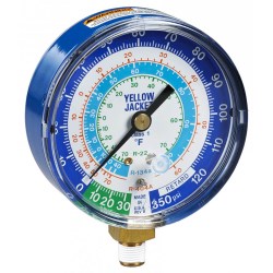 Yellow Jacket 3-1/8" Dry 30"-0-120 PSI Blue Compound Gauge | 49106 ...