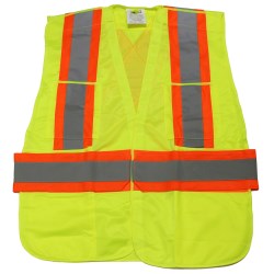 Degil ReFlex 5 Point Tear-Away Safety Vest with Pockets | Extra Large | Lime Green | CSA Class 1 ...