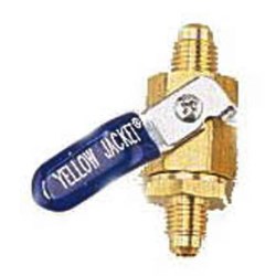 Yellow Jacket Ball Valve for Vacuum Charging | 1/4" SAE Male Flare X ...