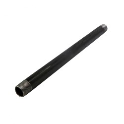 Black Welded Steel 1/2" X 8" Pipe Nipple | BSN-1/2X8 | Refrigerative Supply