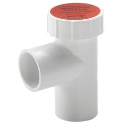 Schedule 40 PVC 3/4" Tee with Service Port | ET75 | Refrigerative Supply