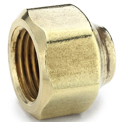 1/2" Female Flare X 3/8" OD Brass Short Forged Reducing Flare Nut | 40R ...