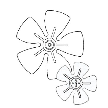 Airdex OU Series 7" 5 Blade 20 Degree Hubless Fan Blade | CW | 1817705 ...