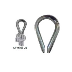 3/16" Zinc Plated Steel Wire Rope Thimble | 77051 | Refrigerative Supply